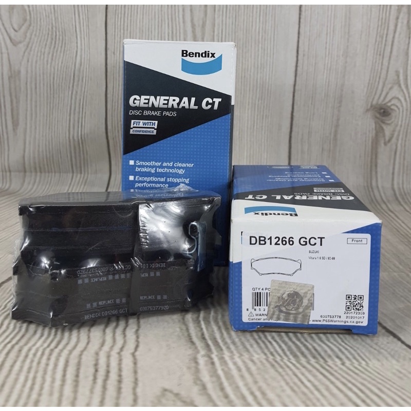 BENDIX BRAKE PAD FRONT SUZUKI VITARA 94-00 DB 1266 GCT | Shopee Philippines