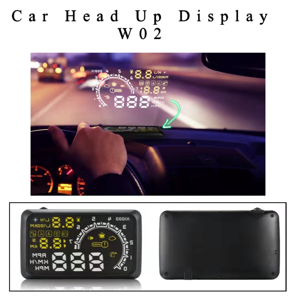 OSCPA WO2 HUD HEAD UP DISPLAY WINDSHIELD PROJECTOR OBD2 II CAR OVER ...