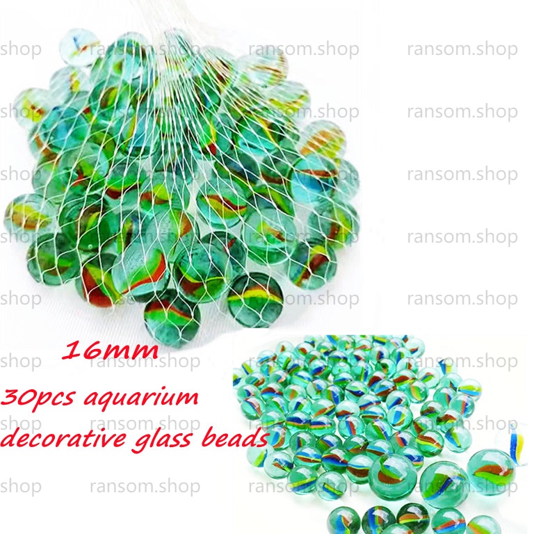 30pcs transparent Cat's Eye Glass Marble Game Marbles Jolens Holen ...
