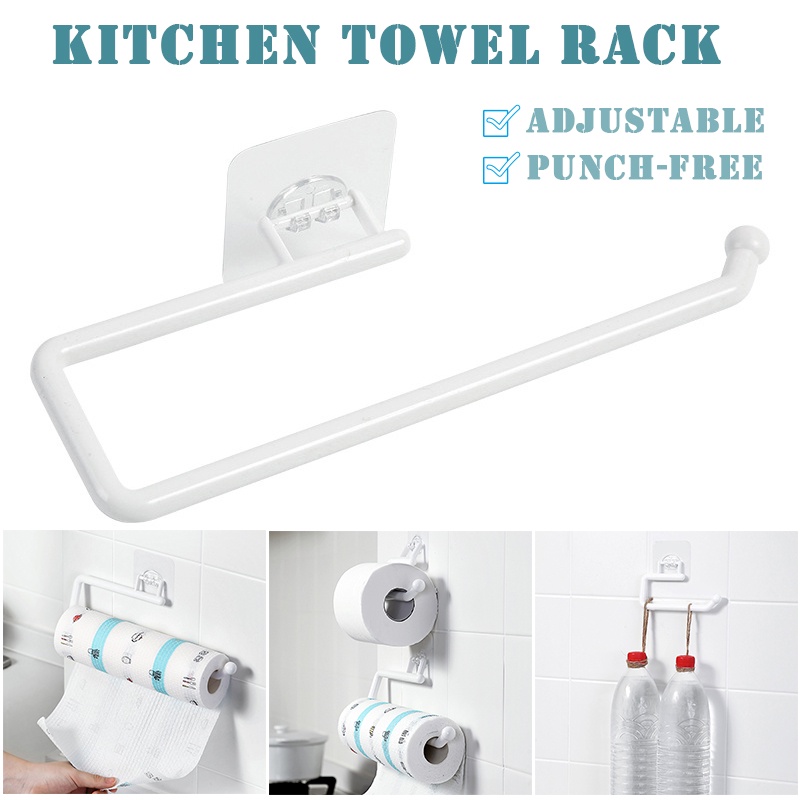 Tissue Hanger Paper Roll Holder Wall Mounted Towel Storage Rack for ...