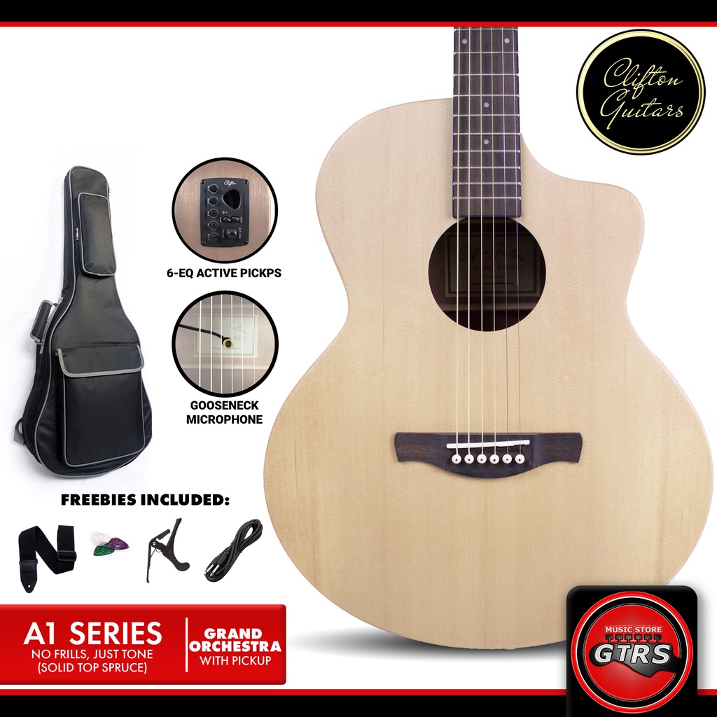 Clifton A Series A1 and A2 Solid Spruce Top Grand Orchestra Guitar "No ...