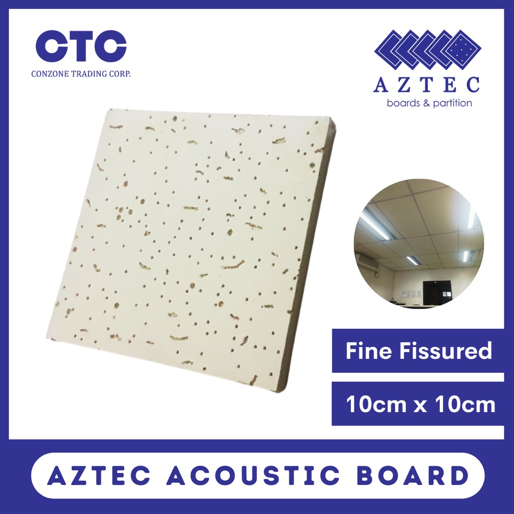 Aztec Acoustic Board - 10cm x 10cm (Fine Fissured) - Ceiling Board ...