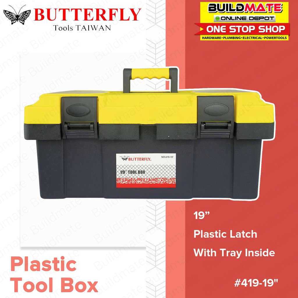 BUILDMATE Butterfly | Lufkin 19" Inch Plastic Tool Box Plastic ...