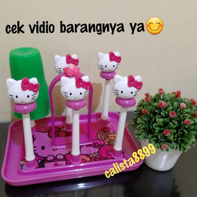 Hello kitty glass holder, kitty glass rack | Shopee Philippines