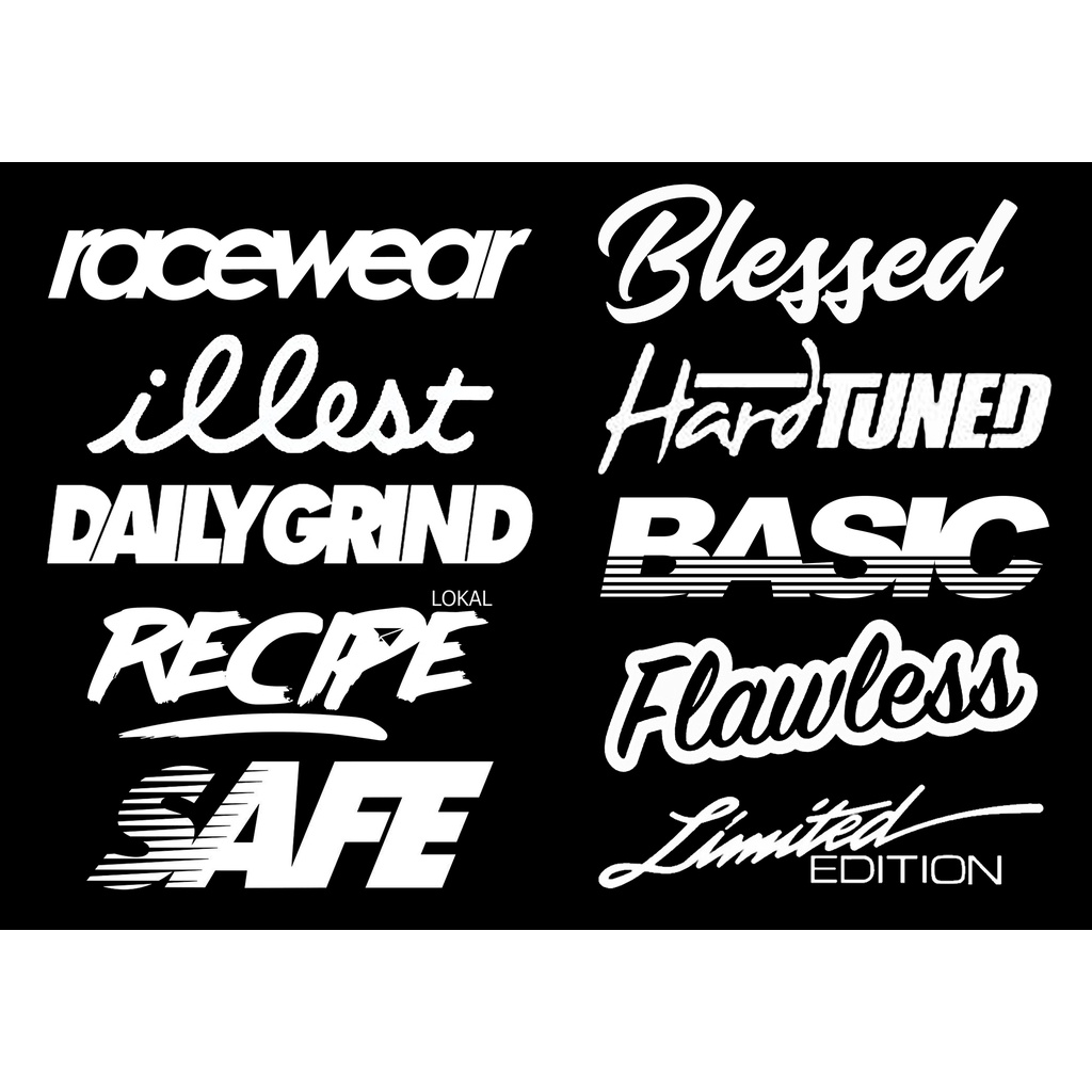 Cut Out Stickers ( White, Black and Hologram / Holographic ) | Shopee ...