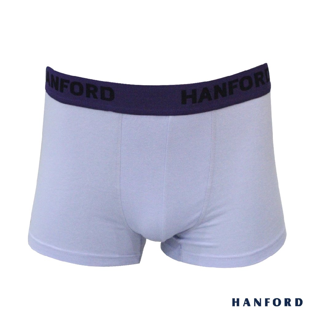 Hanford Mens Cotton w/ Spandex Boxer Briefs - Smoke Purple (Single Pack ...