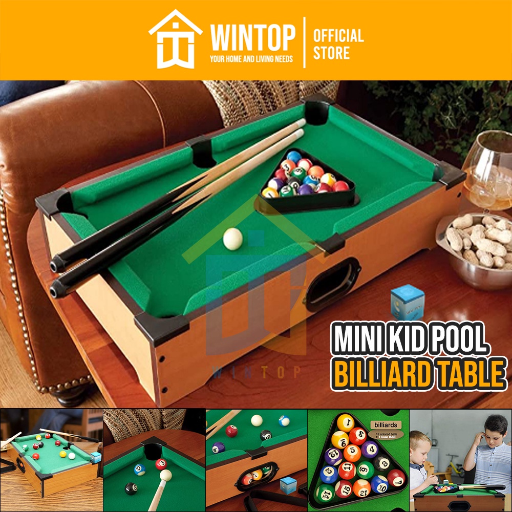 mini billiard table set Mini Pool Table, 35cm Portable Billiards Game ...