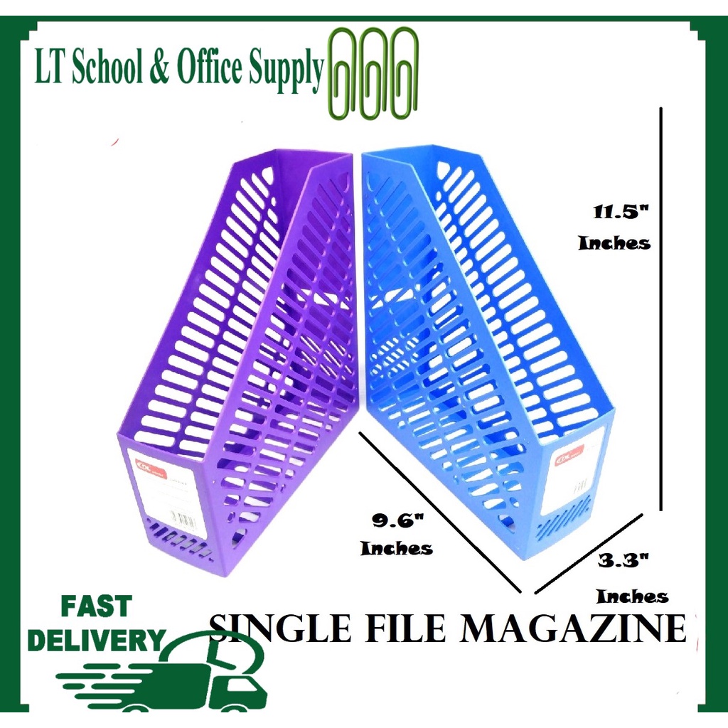 Durable Single File Plastic Magazine Rack Holder | Shopee Philippines