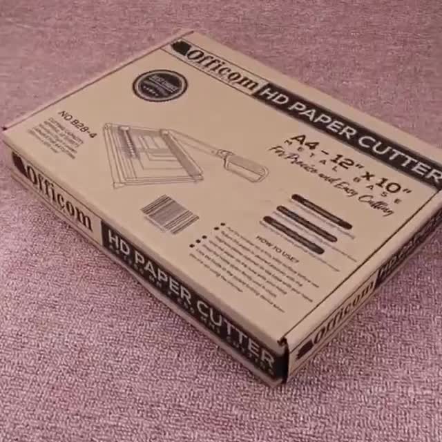 HD Paper Cutter A4 Metal Base Size w/ Adjustable Paper Stopper Officom ...