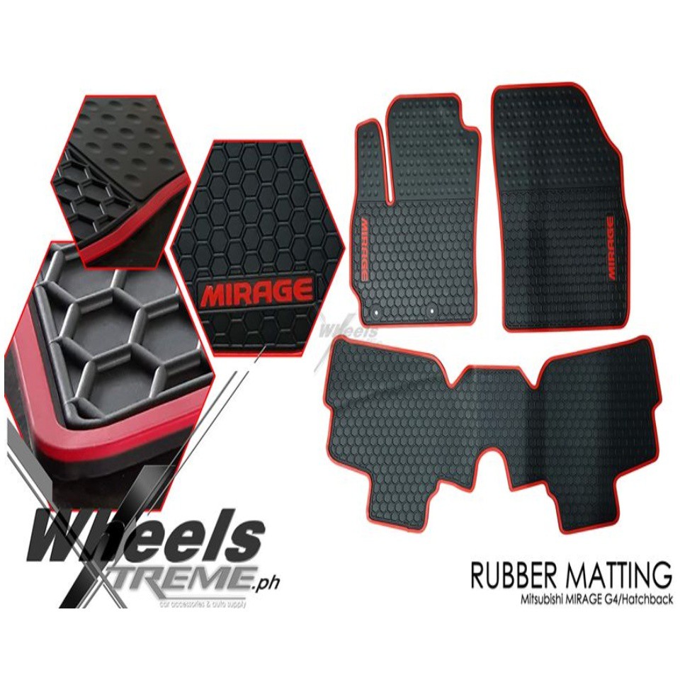 MITSUBISHI MIRAGE HATCHBACK / MIRAGE G4 2014-2021 PREMIUM RUBBER ...