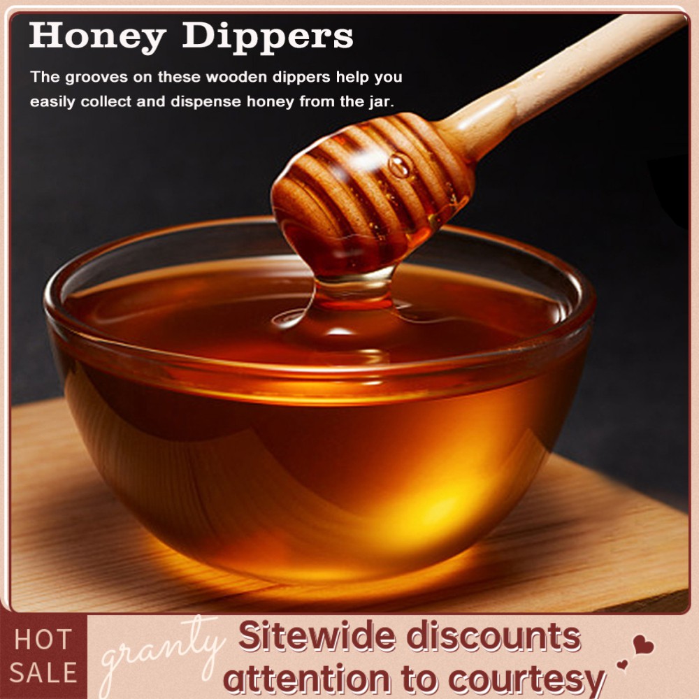 [Ready Stock]50Pcs/set Household Wooden Mini Jam Honey Dippers | Shopee ...