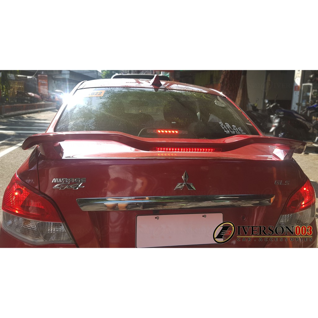 Rear Spoiler with 3rd Brakelight for Mitsubishi Mirage G4 | Shopee ...