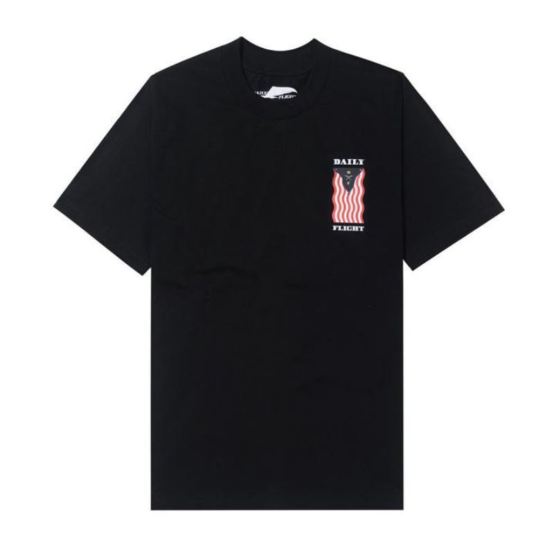 DAILY FLIGHT Flag in Black Tee (Authentic) (Legit) | Shopee Philippines