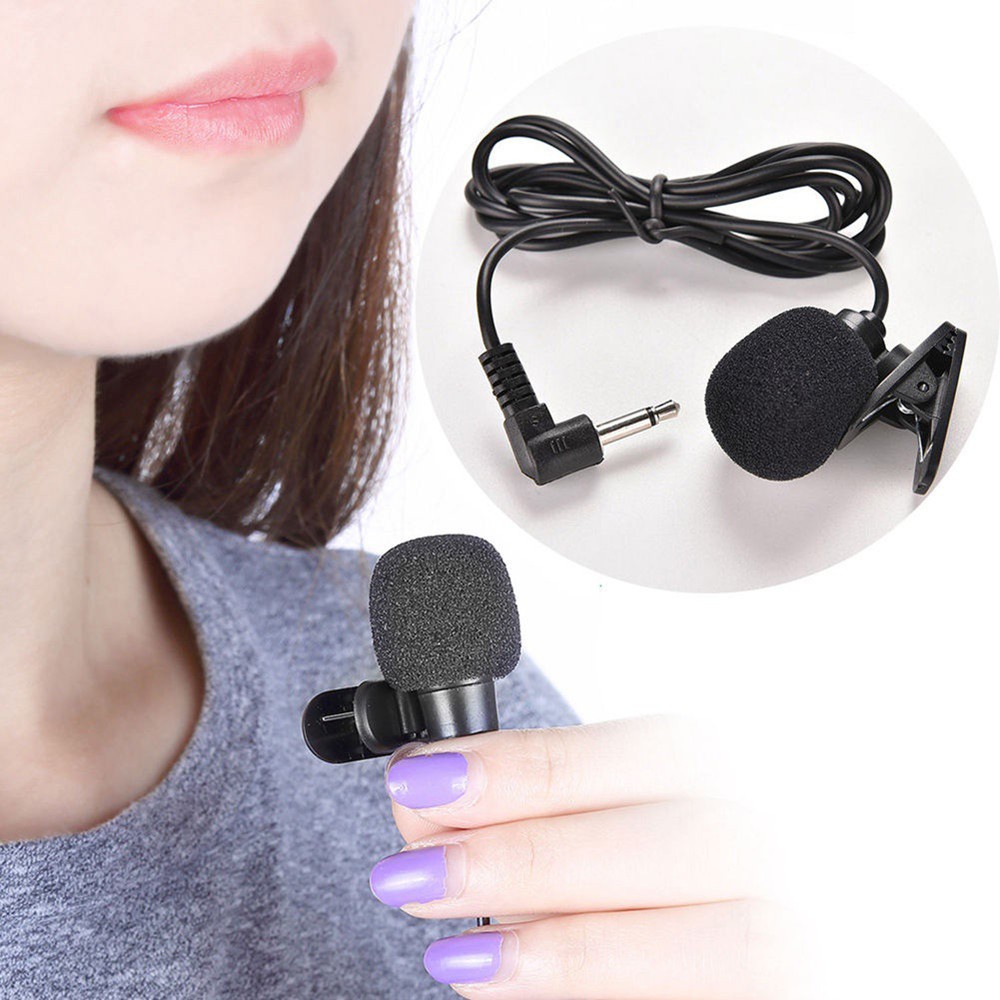 3.5mm Portable Mini Studio Speech Microphone Mic Clip on Lapel for PC ...