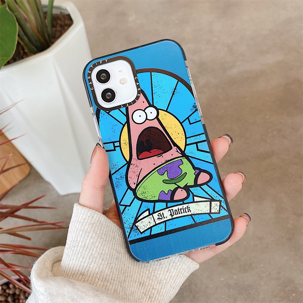 For iPhone 16 15 14 Pro Max Pattern Cartoon Patrick iPhone 12 13 pro ...