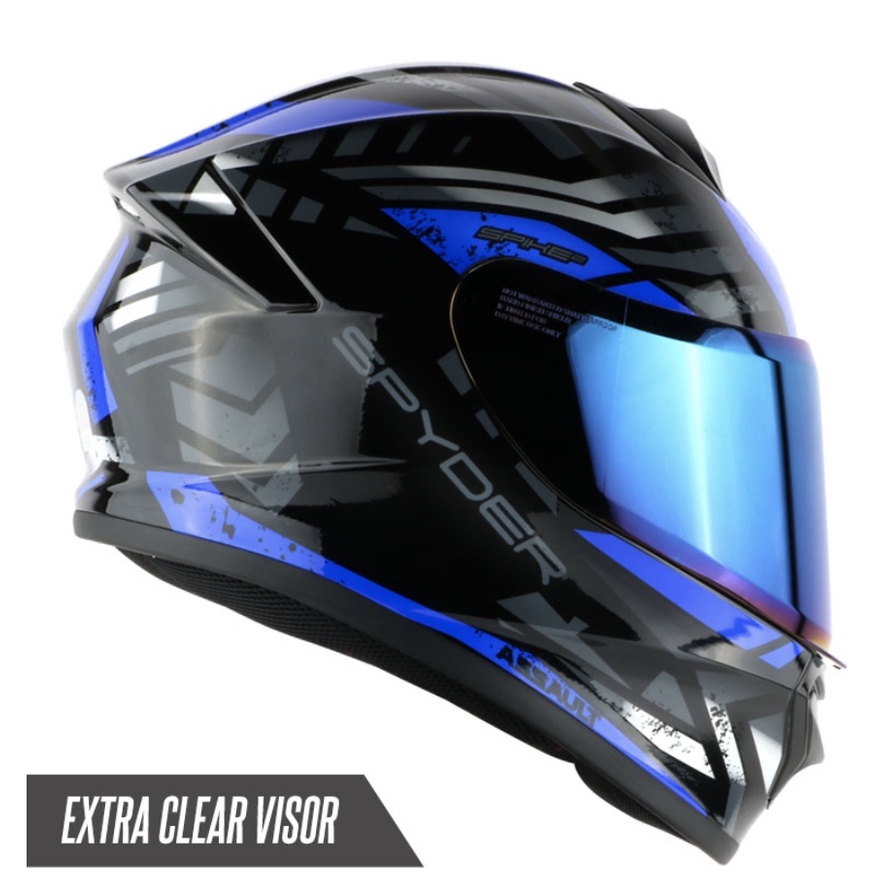 SPYDER Spike 2 Assault Series 8 Full Face Single Visor Helmet (Free ...