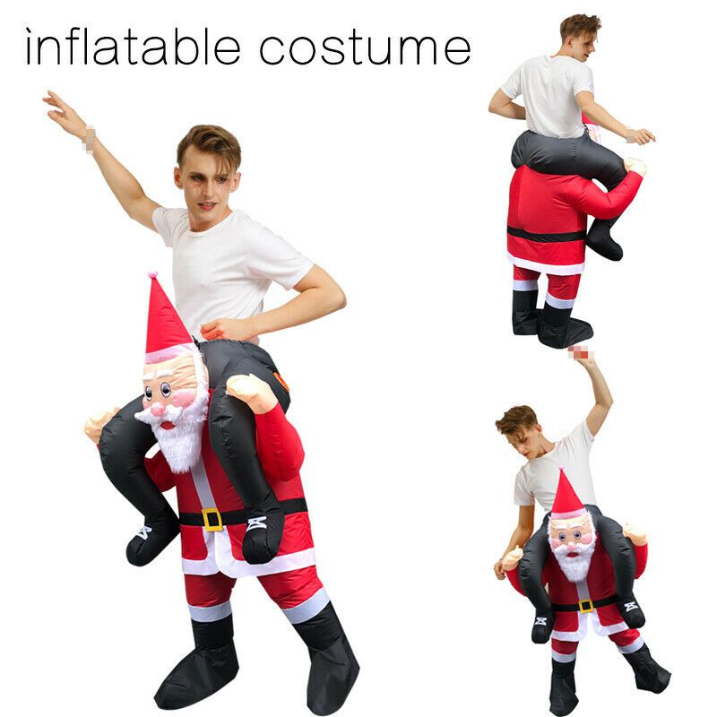 Christmas Inflatable Costume Santa Claus Ride On Adults Outfit Cosplay ...