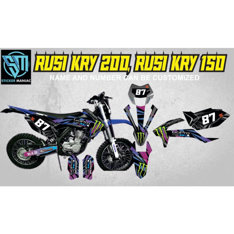 Rusi KRY 200, Rusi KRY 150 full body decals | Shopee Philippines