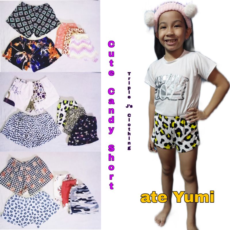 Kid Shorts Cute Candy Short Pambahay | Shopee Philippines