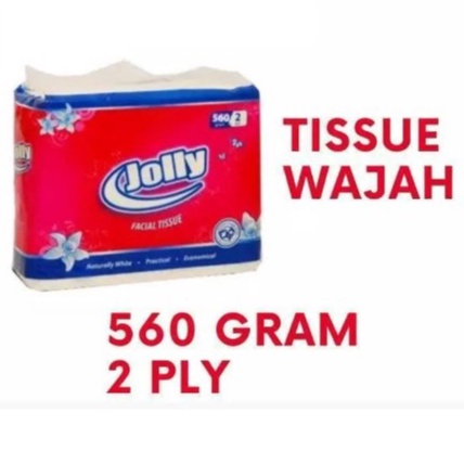 Jolly Facial Tissue 560 Gram 2 Ply / Joly Facial Tissue 560gr | Shopee ...