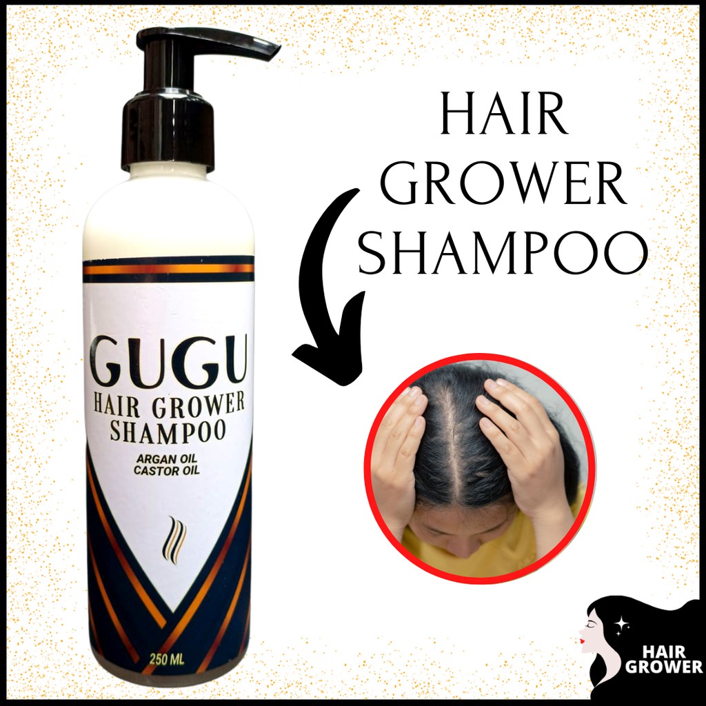 GUGU HAIR GROWER SHAMPOO 100% PROVEN with Argan Oil & Castor Oil Hair ...
