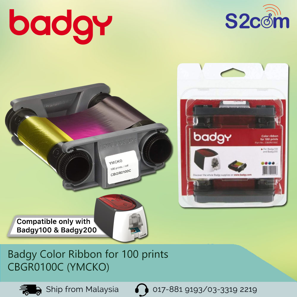 Badgy Color Ribbon for 100 prints CBGR0100C (YMCKO) | Shopee Philippines
