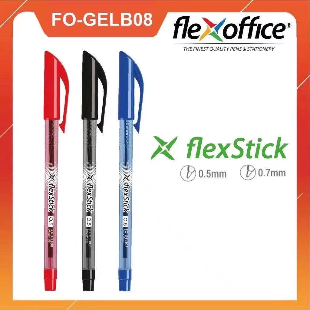 Flexoffice flexstick smooth ink pen FO-GELB08 Ballpen 1BOX | Shopee ...