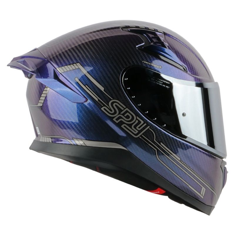 Spyder Fullface Helmet W/ dual visor Carbon Fiber Shell Medium Size ...