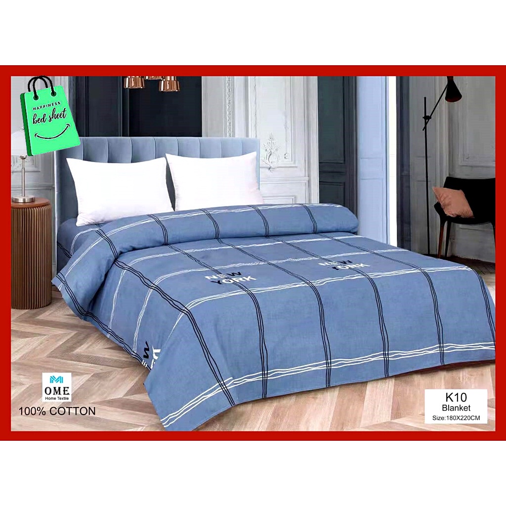KUMOT Habol Cotton Bed Blanket (180*220) K10 | Shopee Philippines