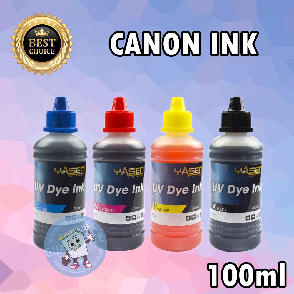YASEN Premium Quality UV Dye Ink 100ml for canon pixma printer | Shopee ...