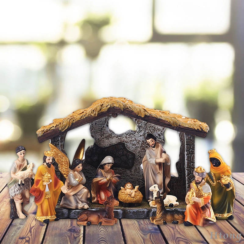 Easter Resurrection Scene Decoration Easter Nativity Scene Set, Resin ...