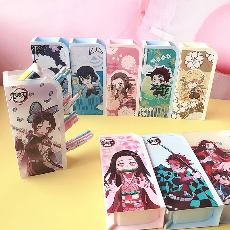 Anime Demon Slayer Kimetsu No Yaiba Creative fashion oblique pen holder ...
