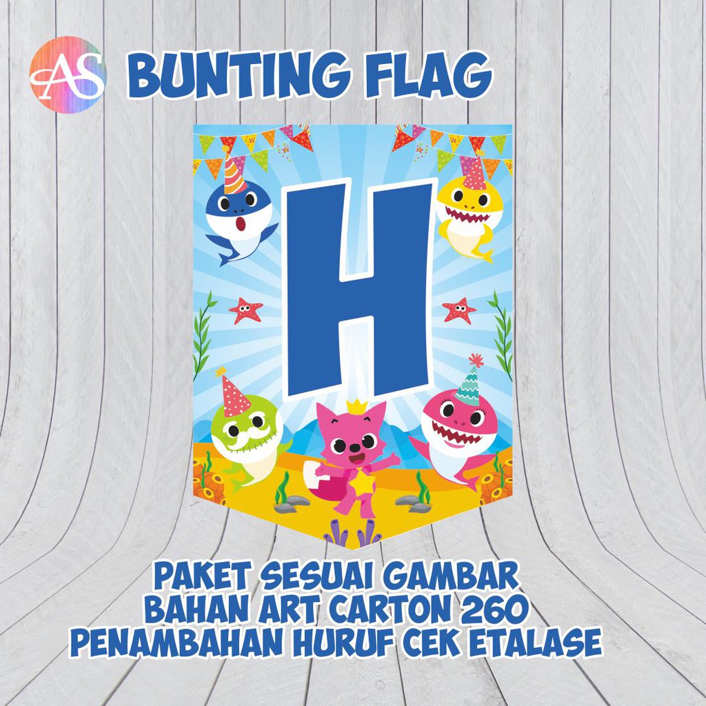 Happy Birthday Baby Shark Bunting Flag Decoration | Shopee Philippines