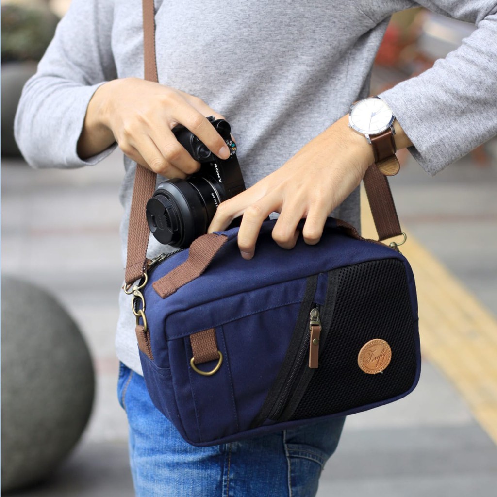 Sling Camera Bag Pouch Mirrorless DSLR Firefly Carrick Navy Camera ...