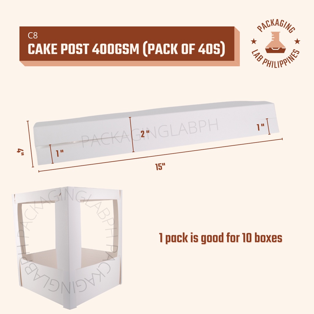 [40pcs] Cake Post for Cake boxes (400gsm) | Shopee Philippines