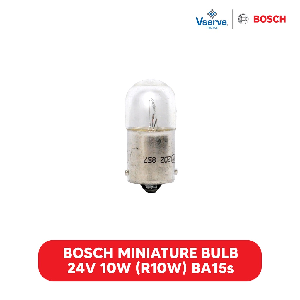 BOSCH MINIATURE BULB 24V 10W (R10W) BA15s | Shopee Philippines