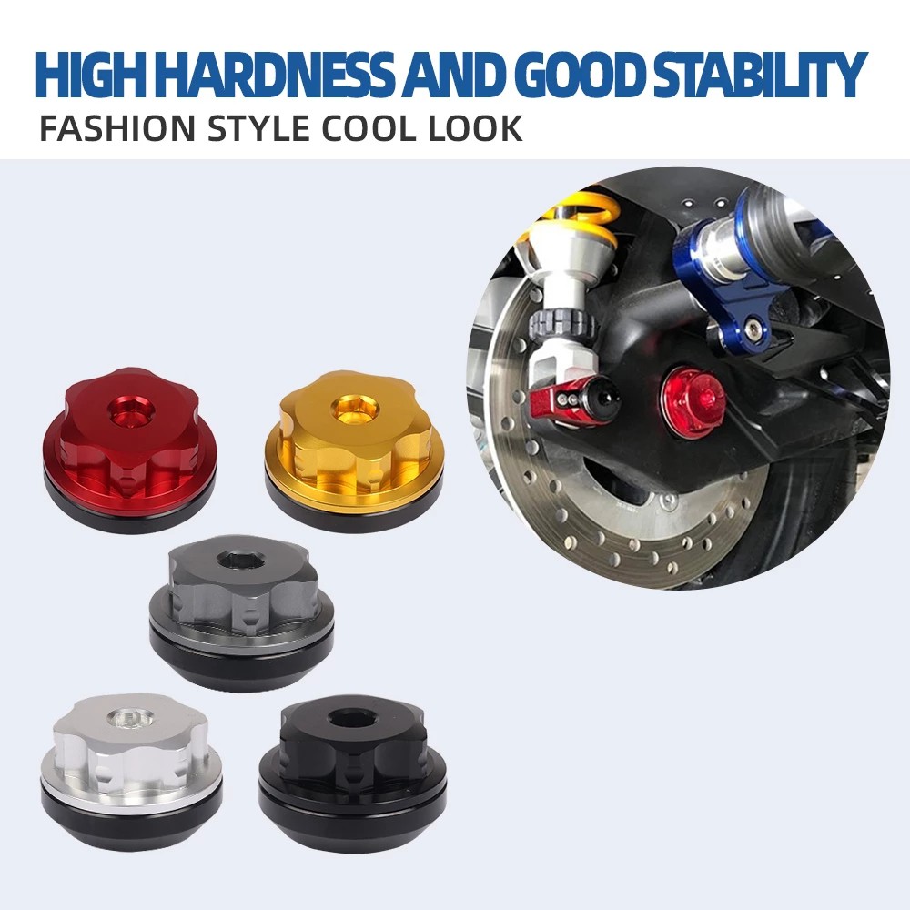 Universal Motorcycle Rear Wheel Axle Nut Screw Cap Steering Stem Nut ...