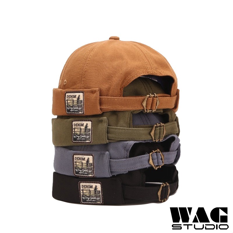 WAG Hat | Ready Stock Canvas Vintage Brimless Cap for Men Women Skull ...