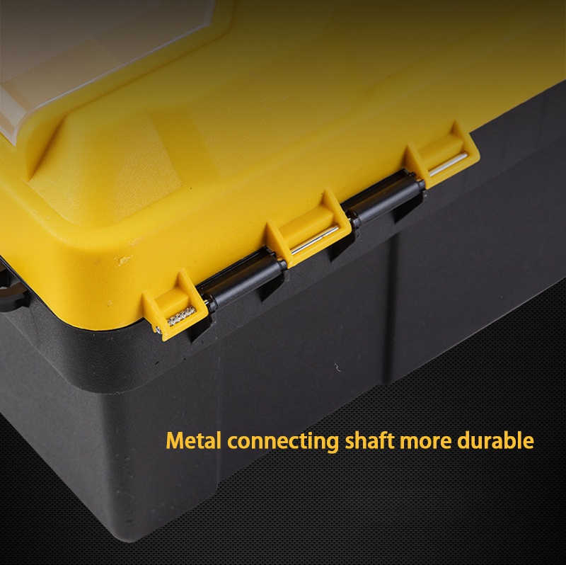 Deli 12-19 inch Heavy Duty Tool Box Toolbox Double Layer Plastic Tool ...