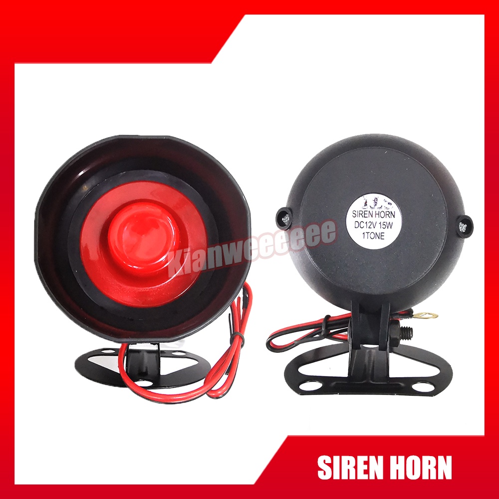 1 Tone Super Loud Car Siren Horn Alarm System 12V 15W | Shopee Philippines