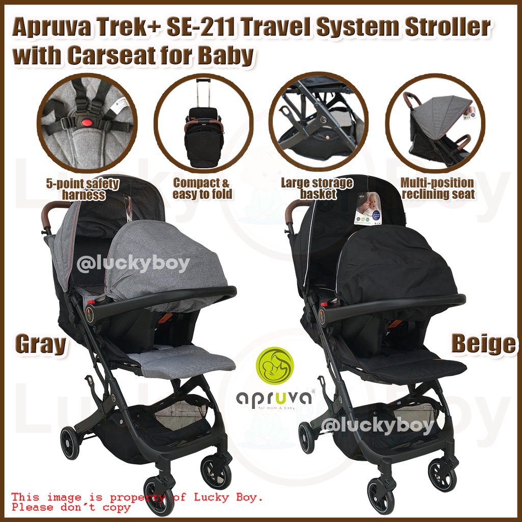 APRUVA TREK+ SE-211 Travel System Stroller with Car Seat for Baby ...