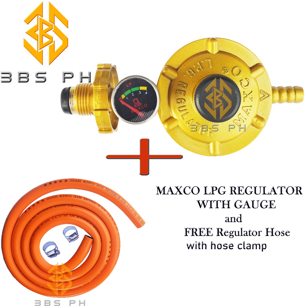 Maxco Lpg Regulator With Gauge Heavy Duty Tecno High Quality with Free ...