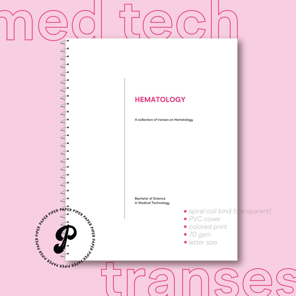 HEMATOLOGY HARD COPY TRANSES | Shopee Philippines