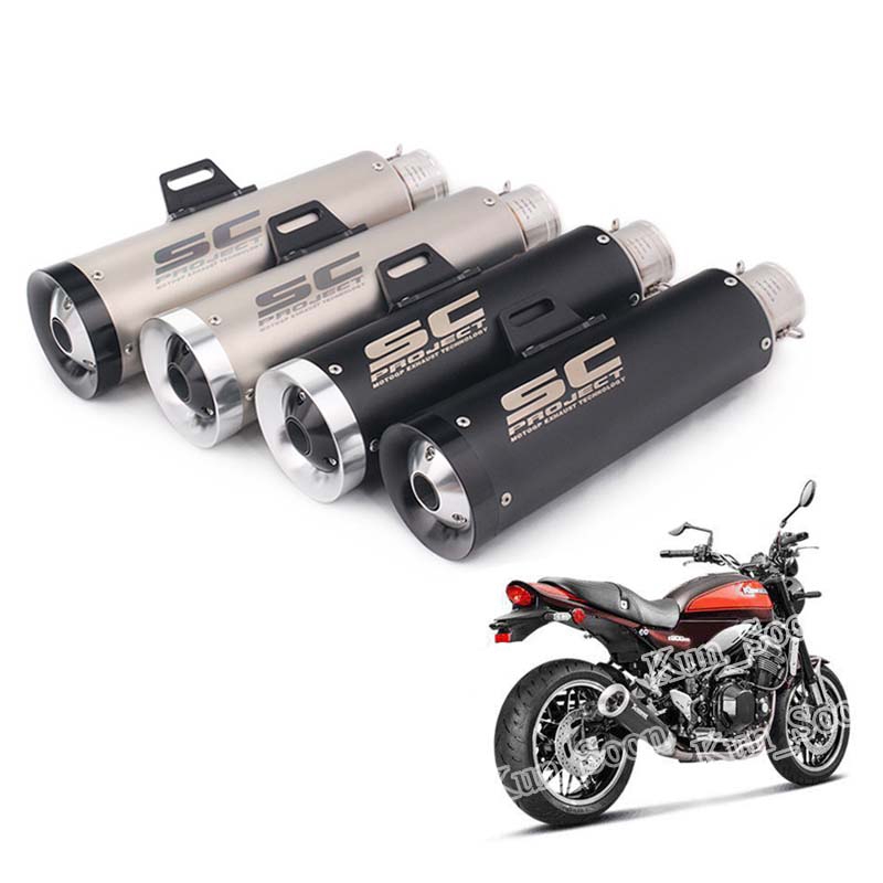 38 51mm Inlet Universal Sc Exhaust Muffler Pipe Motorcycle Exhaust Pipe