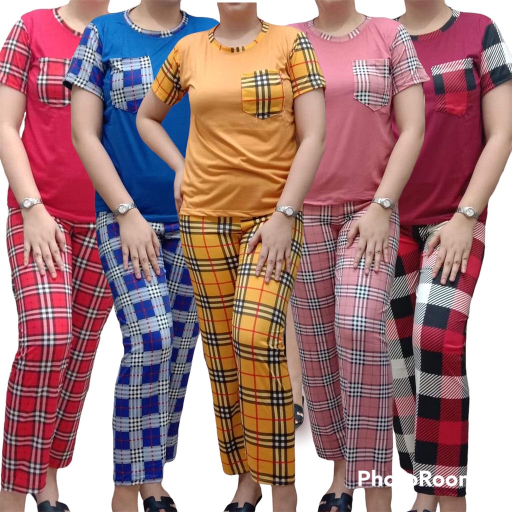 OSD Dianne A Combi Pajama Pocket Terno Plus Size | Shopee Philippines