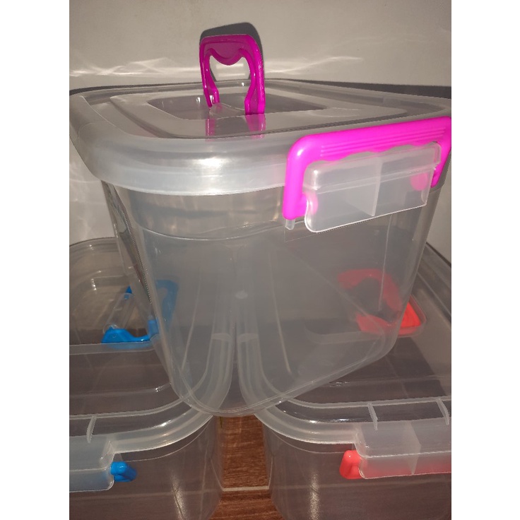 PHP170 Transparent storage box with lock and handle (11.5x7.5x6.5 ...