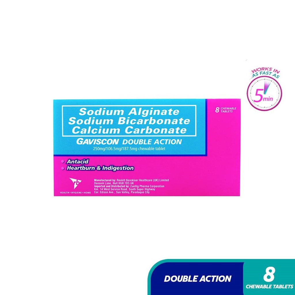 GAVISCON Double Action Chewable Tablet (Sold per tablet) | Shopee ...