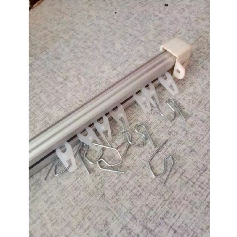 Read Description!!! Iron Rod Rell Aluminum Curtain Rail Box | Shopee ...
