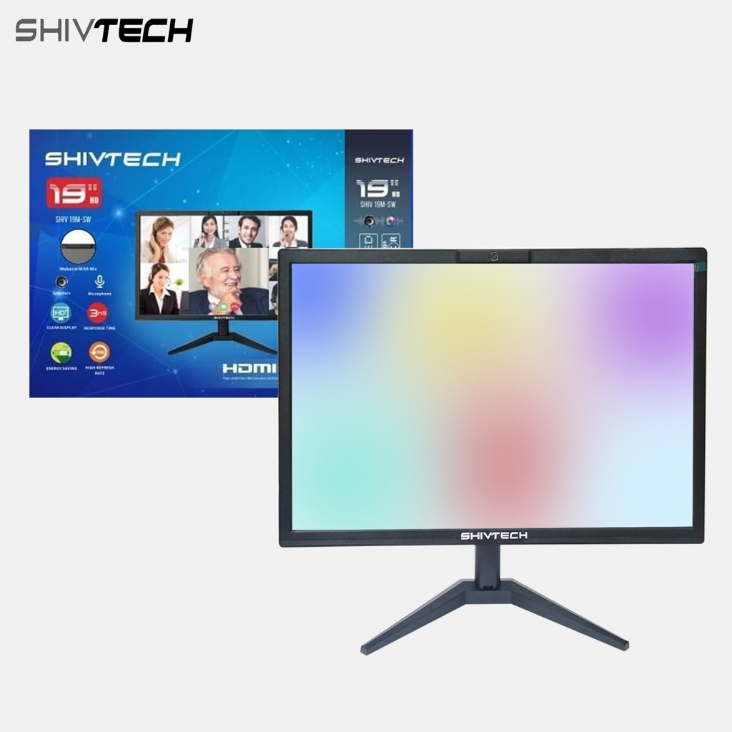 SHIV 19M-SW Shivtech LED 19" Office Monitor w/ Built-in Webcam ...