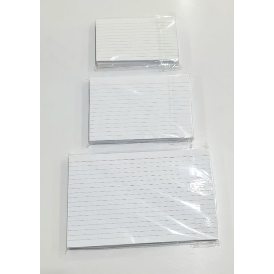 Index card 100 sheets per pack ( 3x5, 4x6, 5x8 inches) | Shopee Philippines